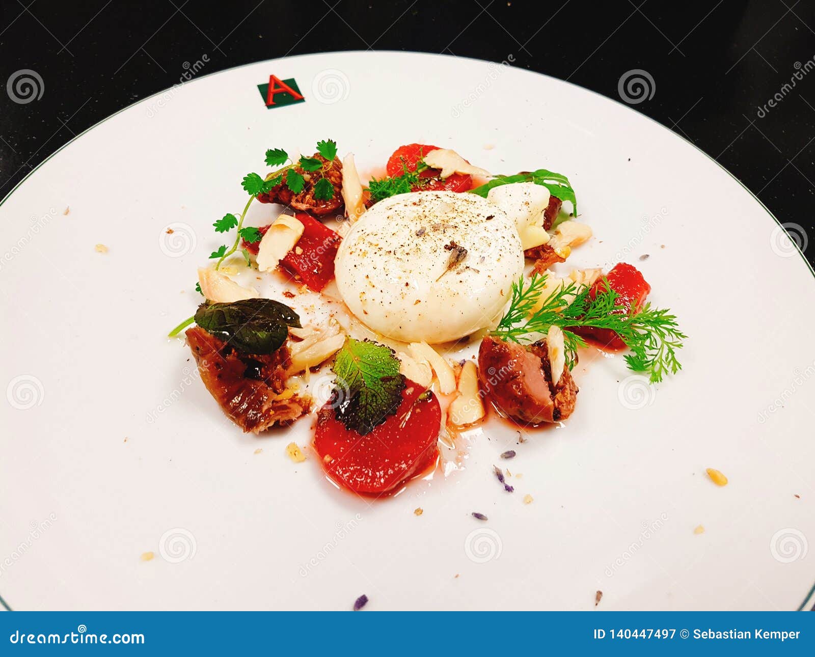 Gourmet Menu dish editorial photography. Image of star - 140447497