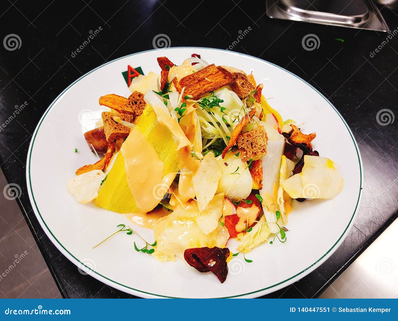 Gourmet Menu VIP dish stock image. Image of michelin - 140447551