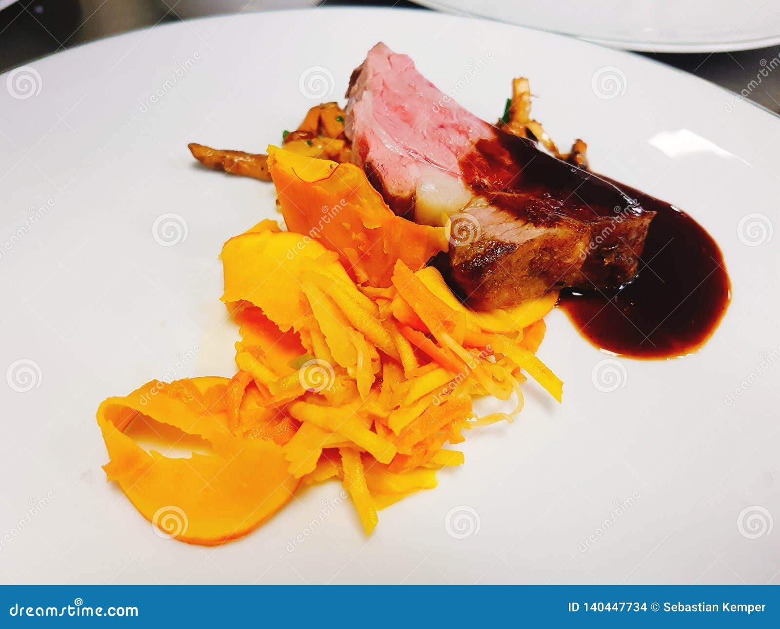 Gourmet Menu VIP dish stock photo. Image of restaurant - 140447734