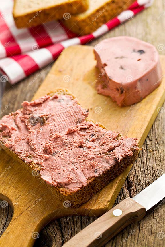 Gourmet pate with bread stock image. Image of appetizer - 32527689