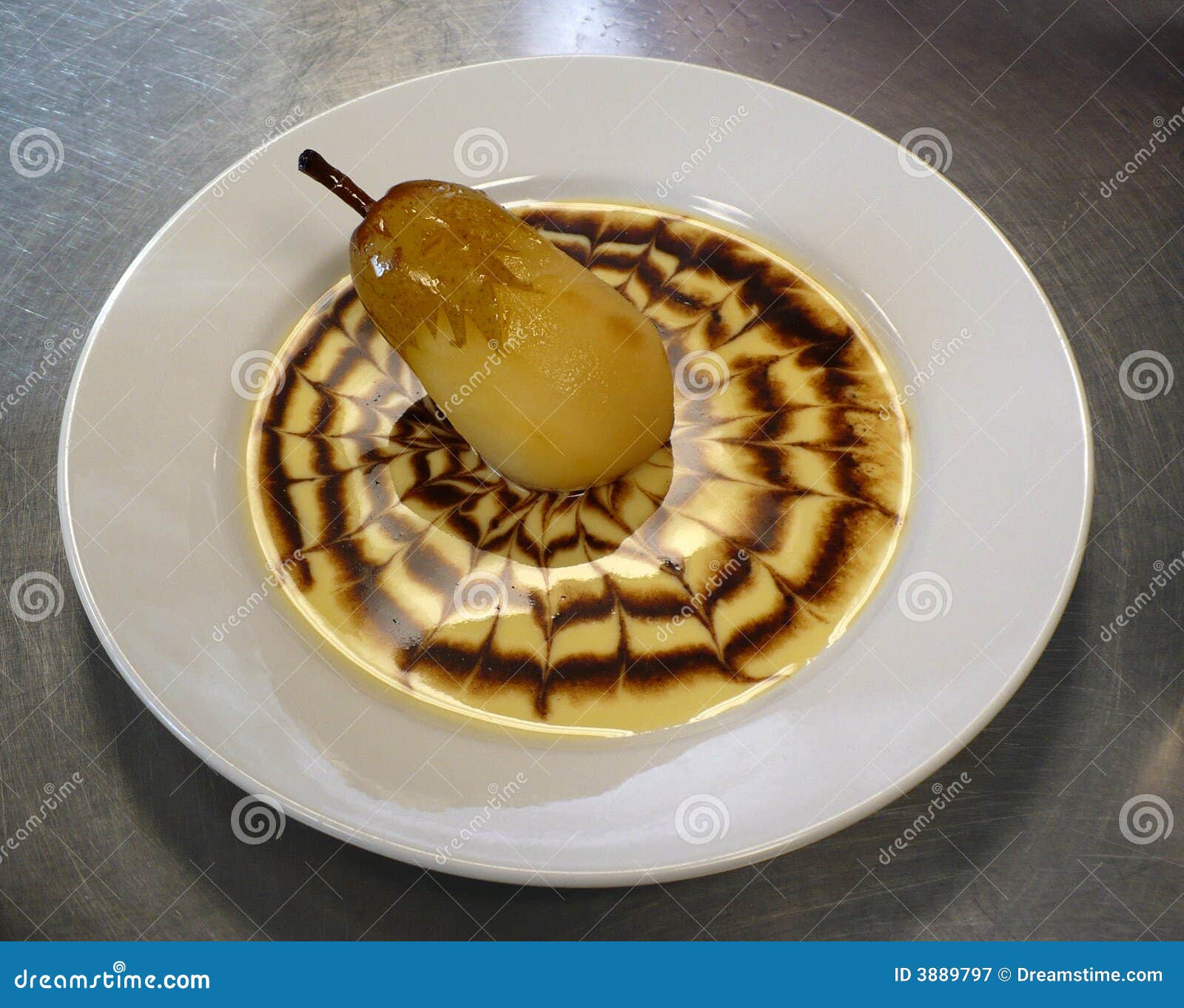 Gourmet Pear Dessert stock image. Image of dessert, pattern - 3889797