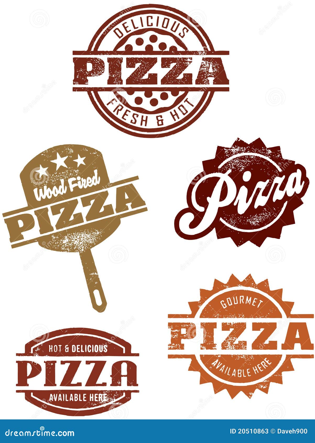 Gourmet Pizza Graphics stock vector. Illustration of delicious - 20510863