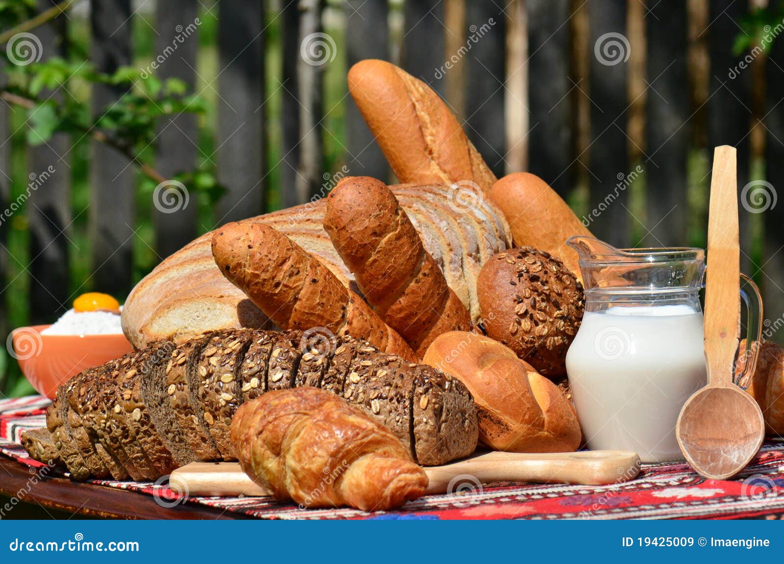 Gourmet Plate: Bakery Goods and Ingredients Stock Image - Image of ...