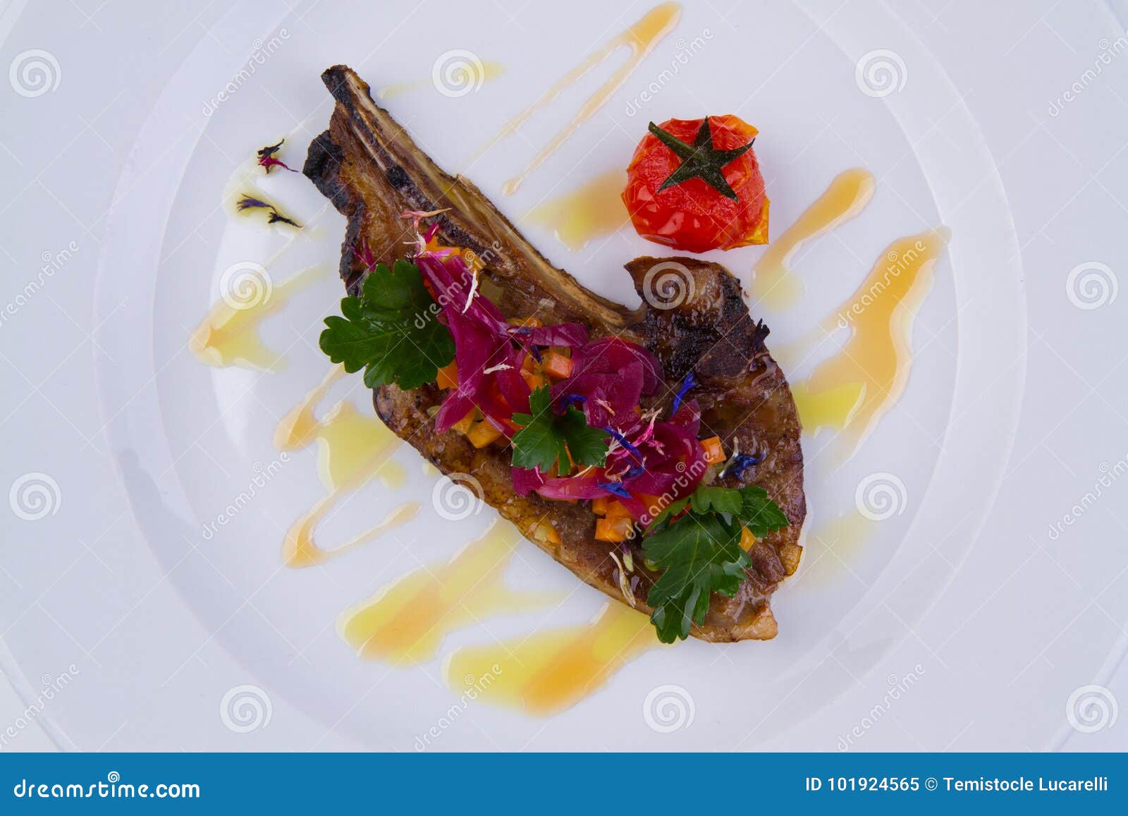 Main Course in Gourmet Style Stock Image - Image of steak, gourmet ...