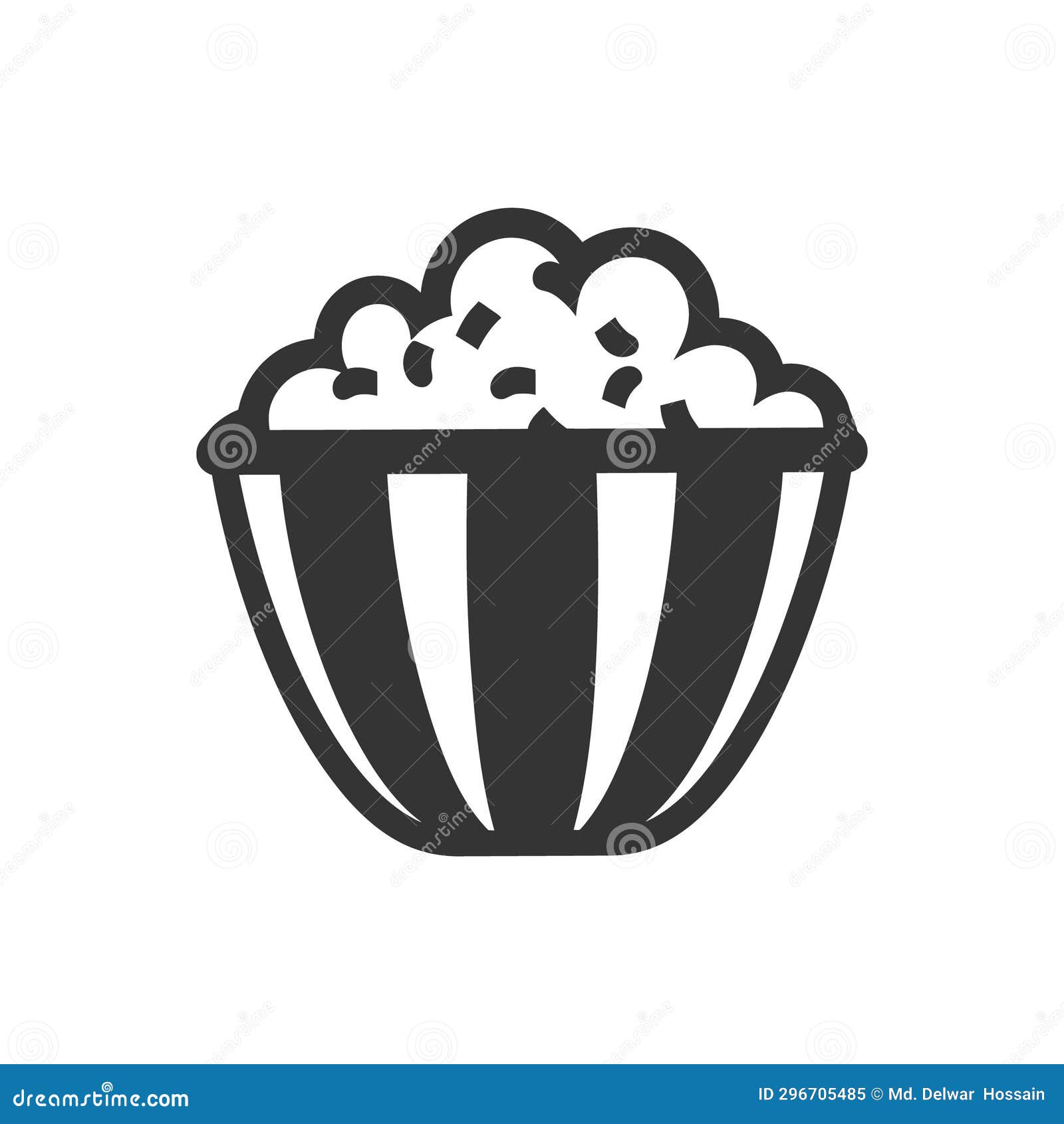 Popcorn Icon , Outline Style Cartoon Vector | CartoonDealer.com #85576261