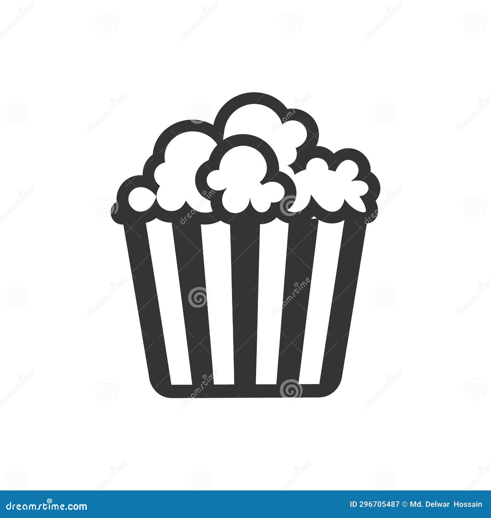 Popcorn Icon , Outline Style Cartoon Vector | CartoonDealer.com #85576261