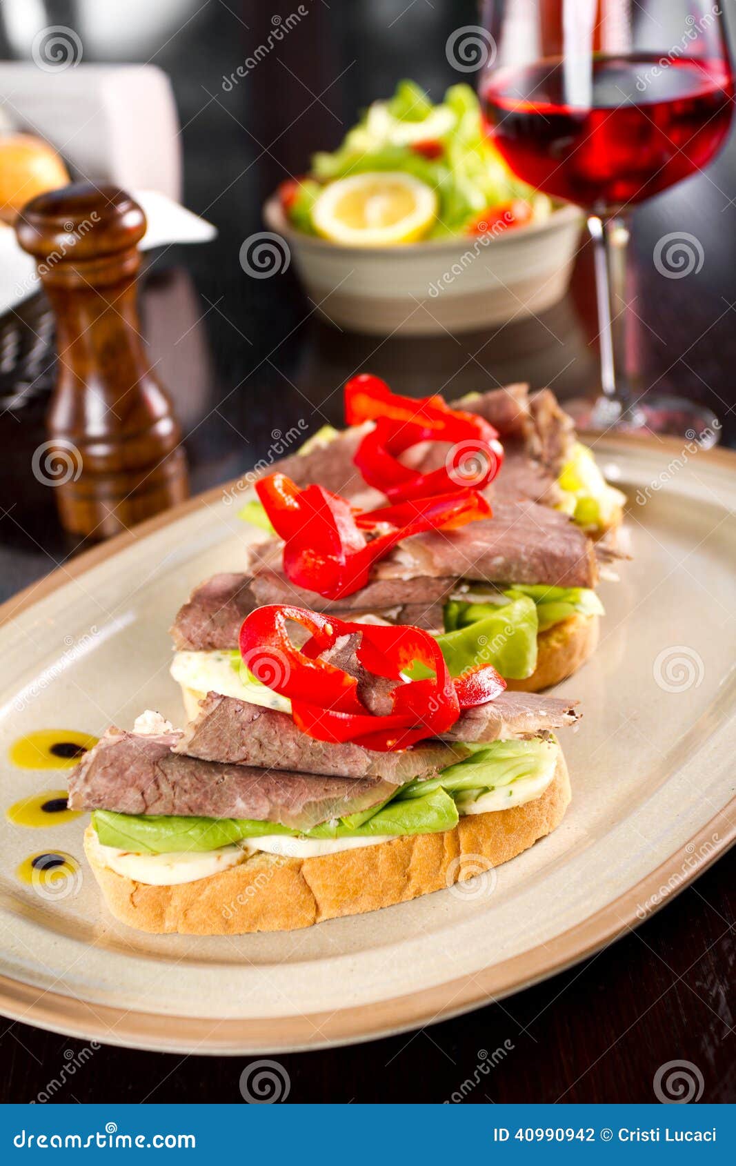 Gourmet sandwich stock photo. Image of fresh, bell, piece - 40990942