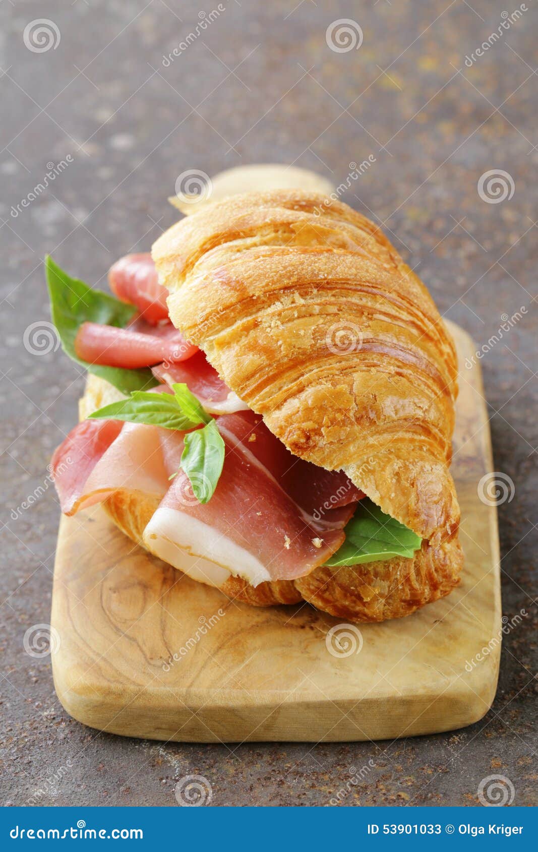 Sandwich Croissant And Deep Fried Minced Pork Toast Snack Food On White ...
