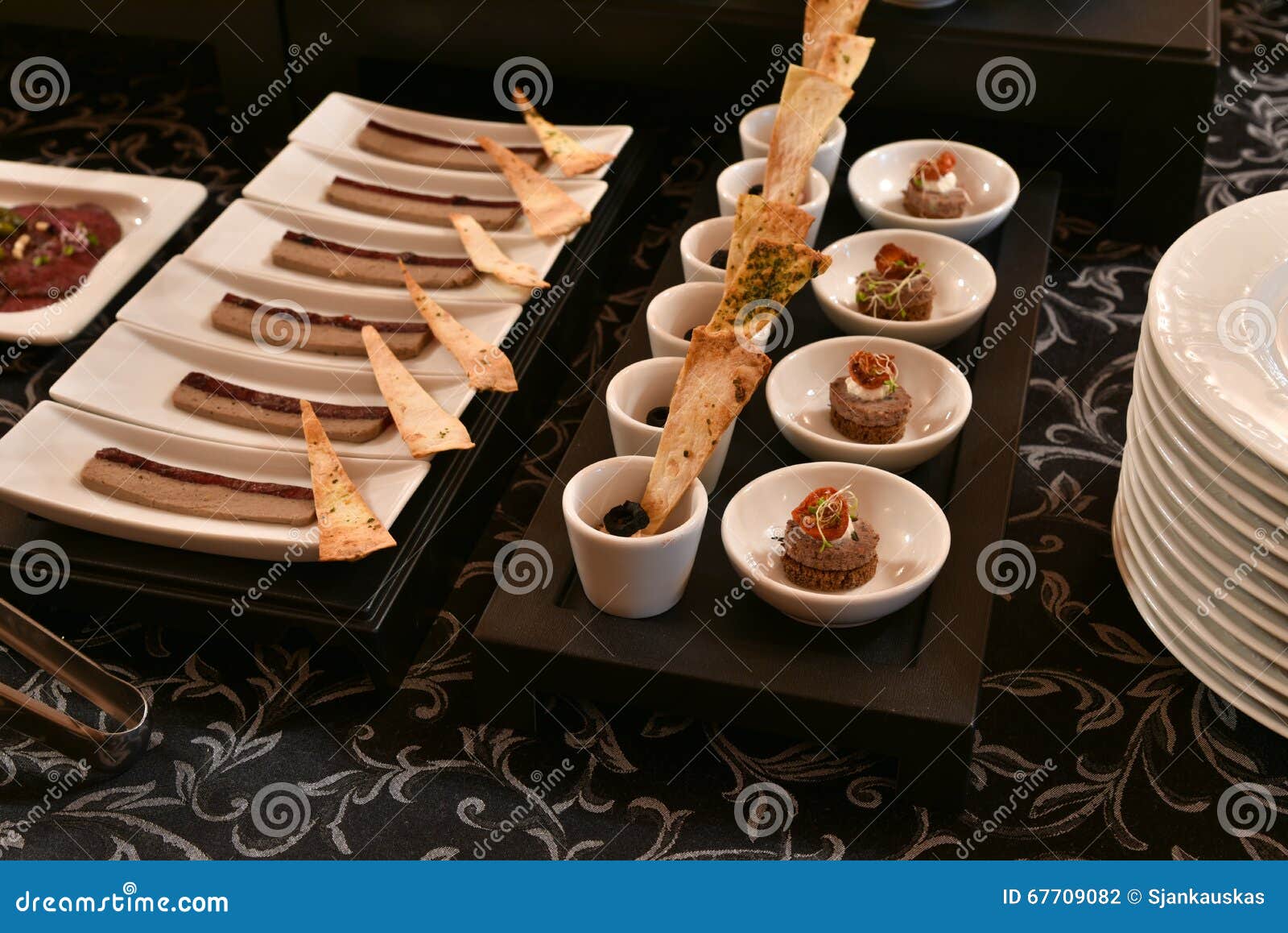Gourmet snacks stock photo. Image of closeup, elegant - 67709082