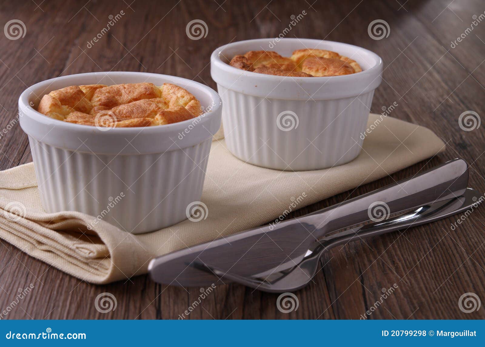 Gourmet souffle stock photo. Image of food, cutlery, ramekin - 20799298