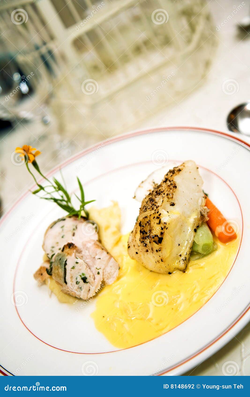 Gourmet Squisito Di Piatto Principale Fotografia Stock - Immagine di ...