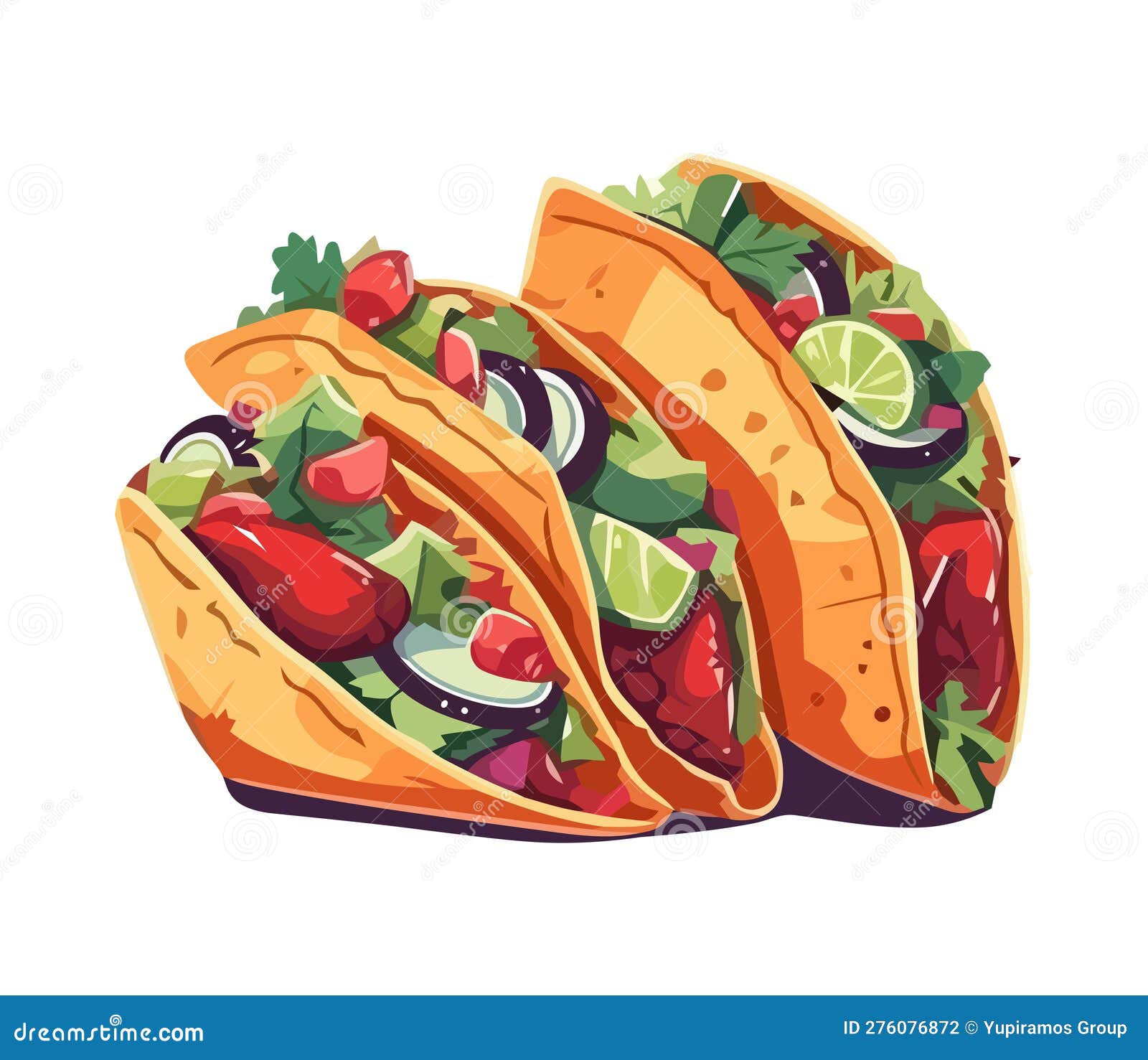 Gourmet Taco Meal with Beef Icon Stock Vector - Illustration of ...
