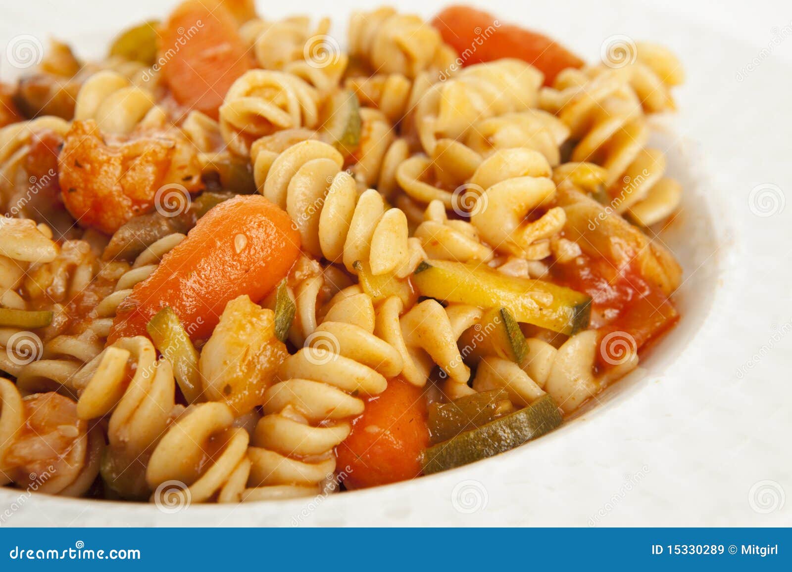 Gourmet Vegetable Pasta with Tomato Sauce Stock Image - Image of ...