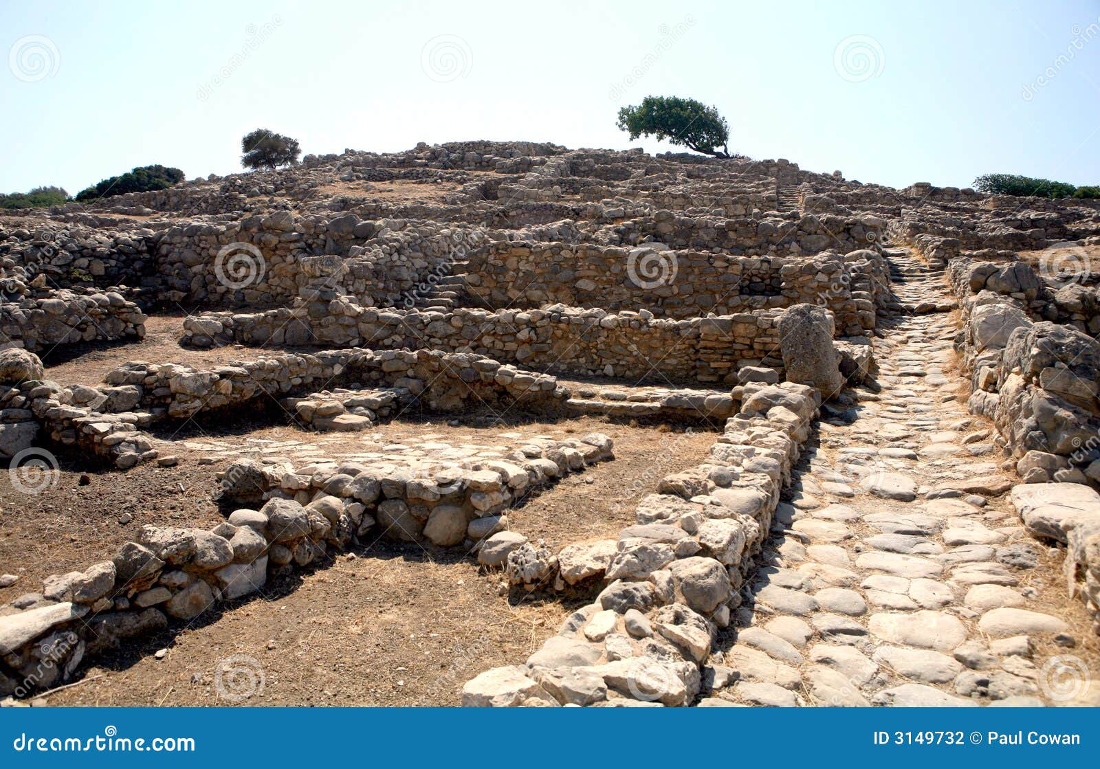Gournia main street stock photo. Image of ancient, archaeology - 3149732