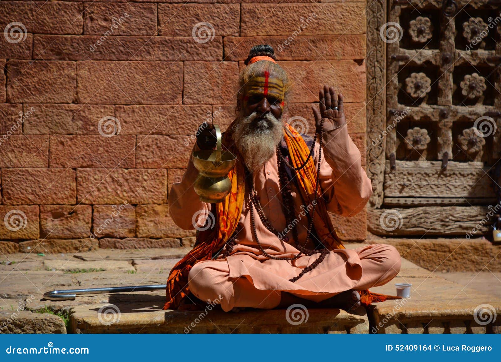 Gourou Indien Jaisalmer Rajasthan L'Inde Image stock éditorial - Image ...