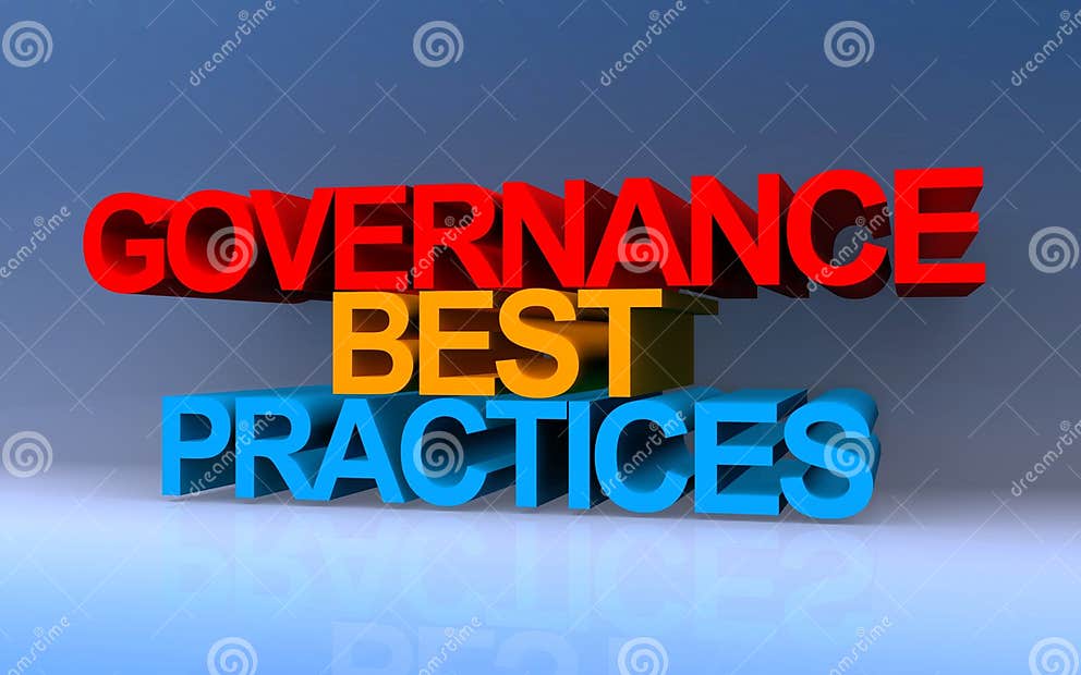 Governance Best Practices on Blue Stock Illustration - Illustration of ...
