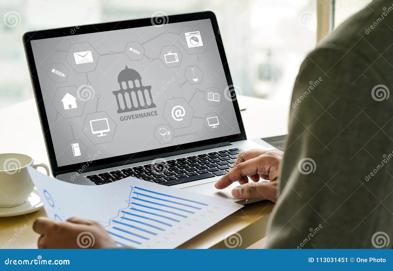 Governance Building Authority Computing Computer Laptop Wit Stock ...