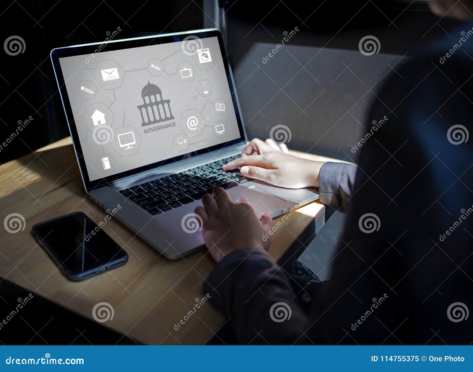 GOVERNANCE and Building, Authority Computing Computer Laptop Wit Stock ...