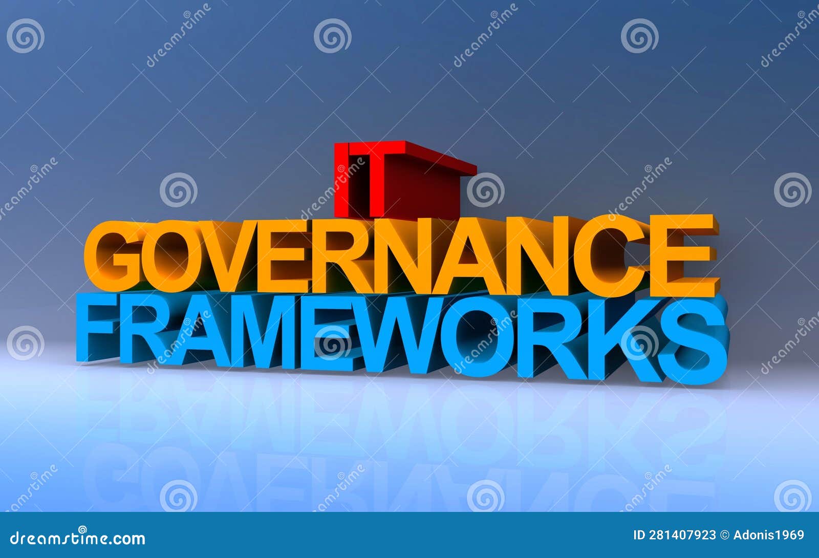 It Governance Frameworks on Blue Stock Illustration - Illustration of ...