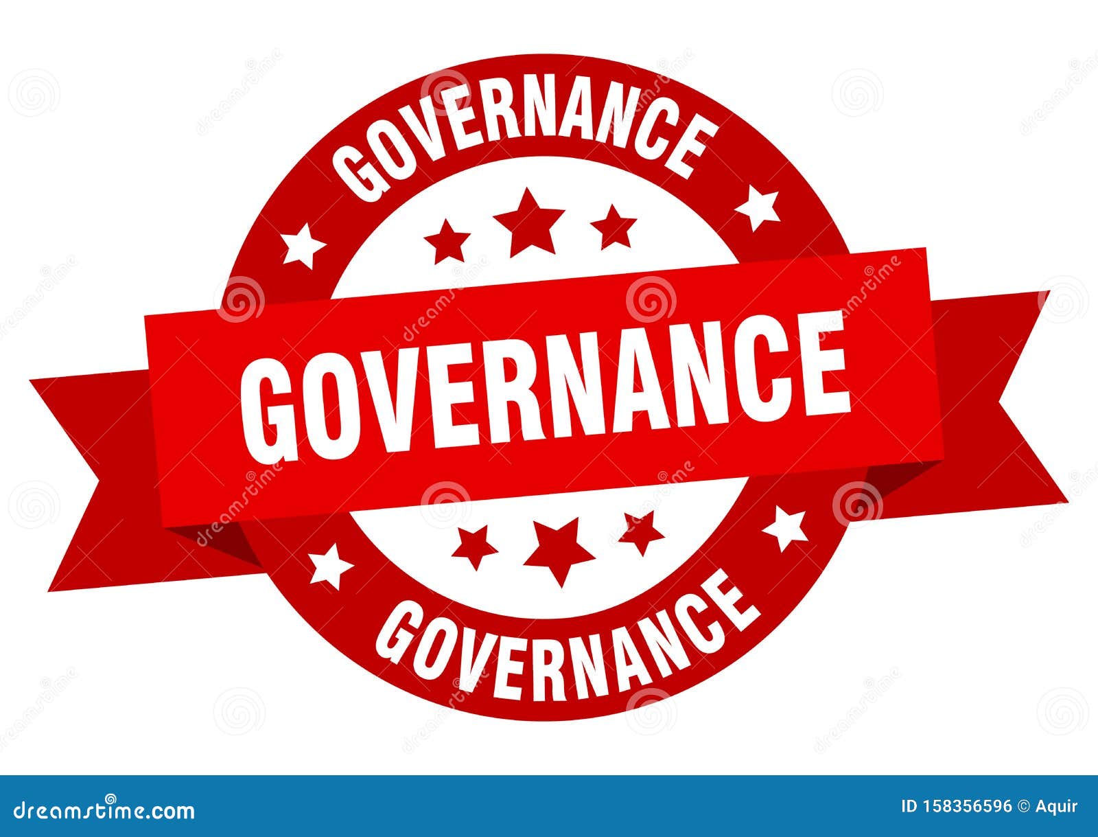 Governance ribbon sign stock vector. Illustration of background - 158356596
