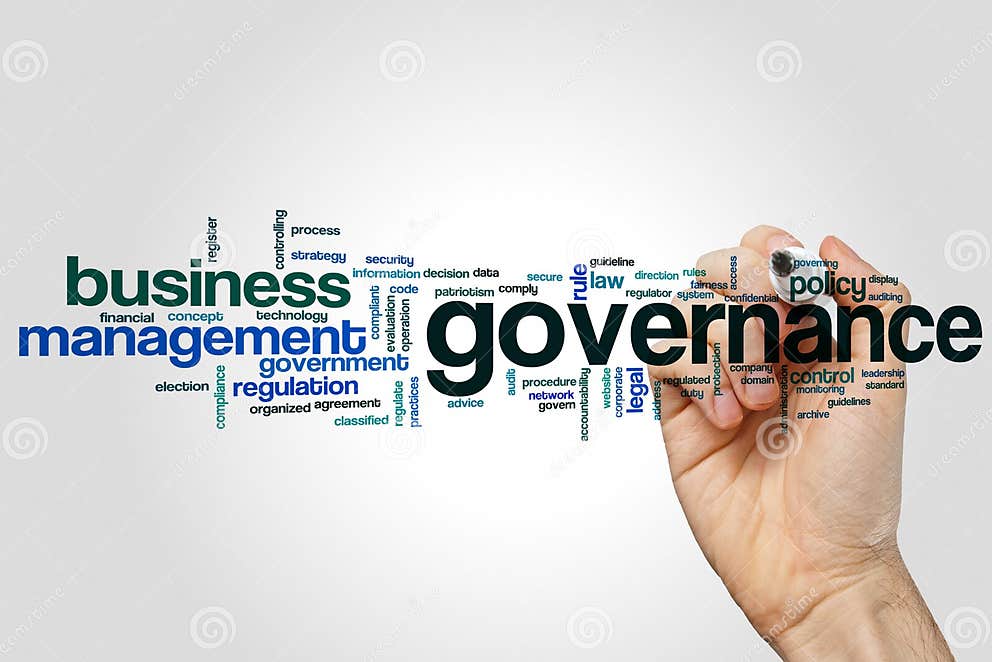 Governance word cloud stock photo. Image of register - 90730586