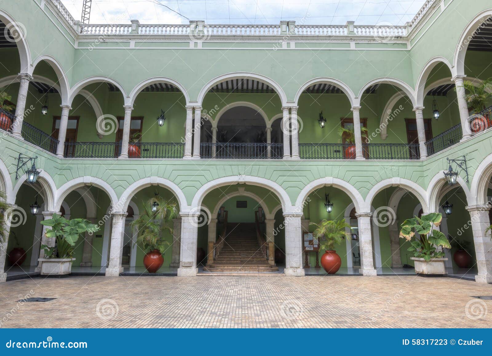 Governatore Interno Palace a Merida, Messico Immagine Stock - Immagine ...