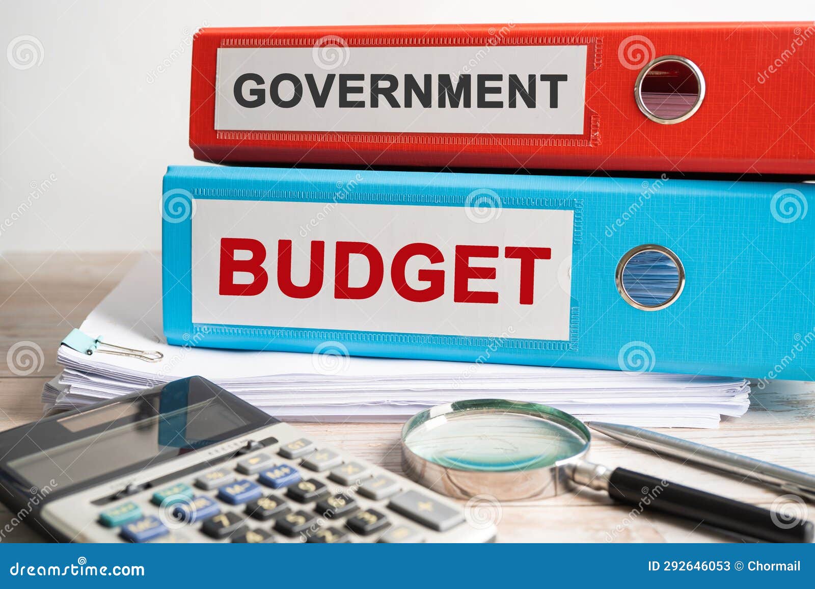 Government, Budget. Binder Data Finance Report Business with Graph ...