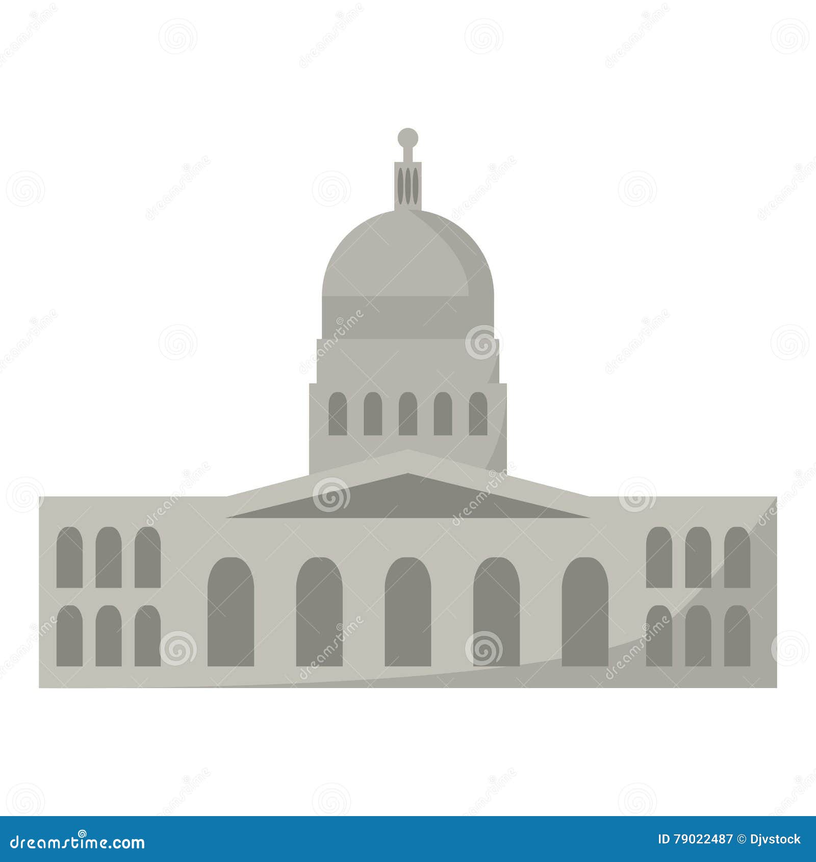 Government Building of America Stock Vector - Illustration of city ...