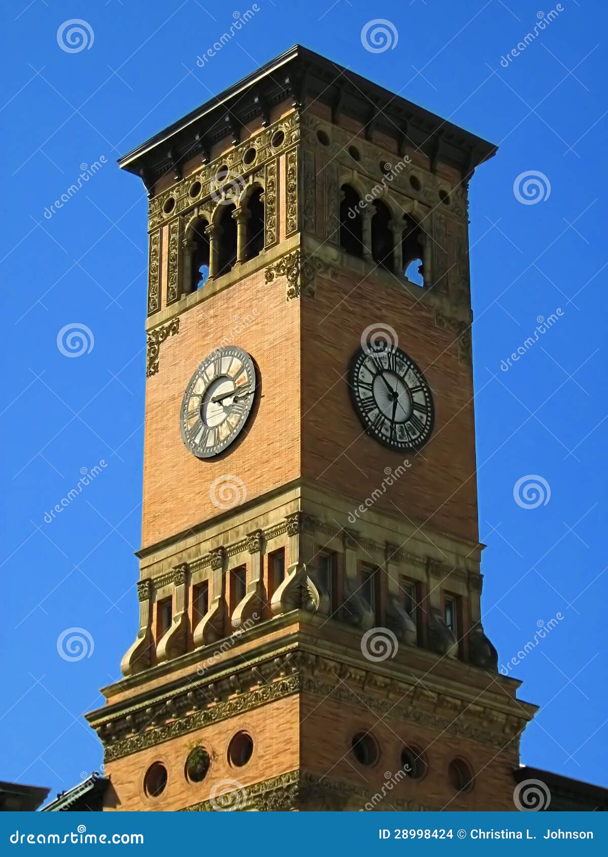 Government Building Clock Tower Stock Photo - Image of concrete ...