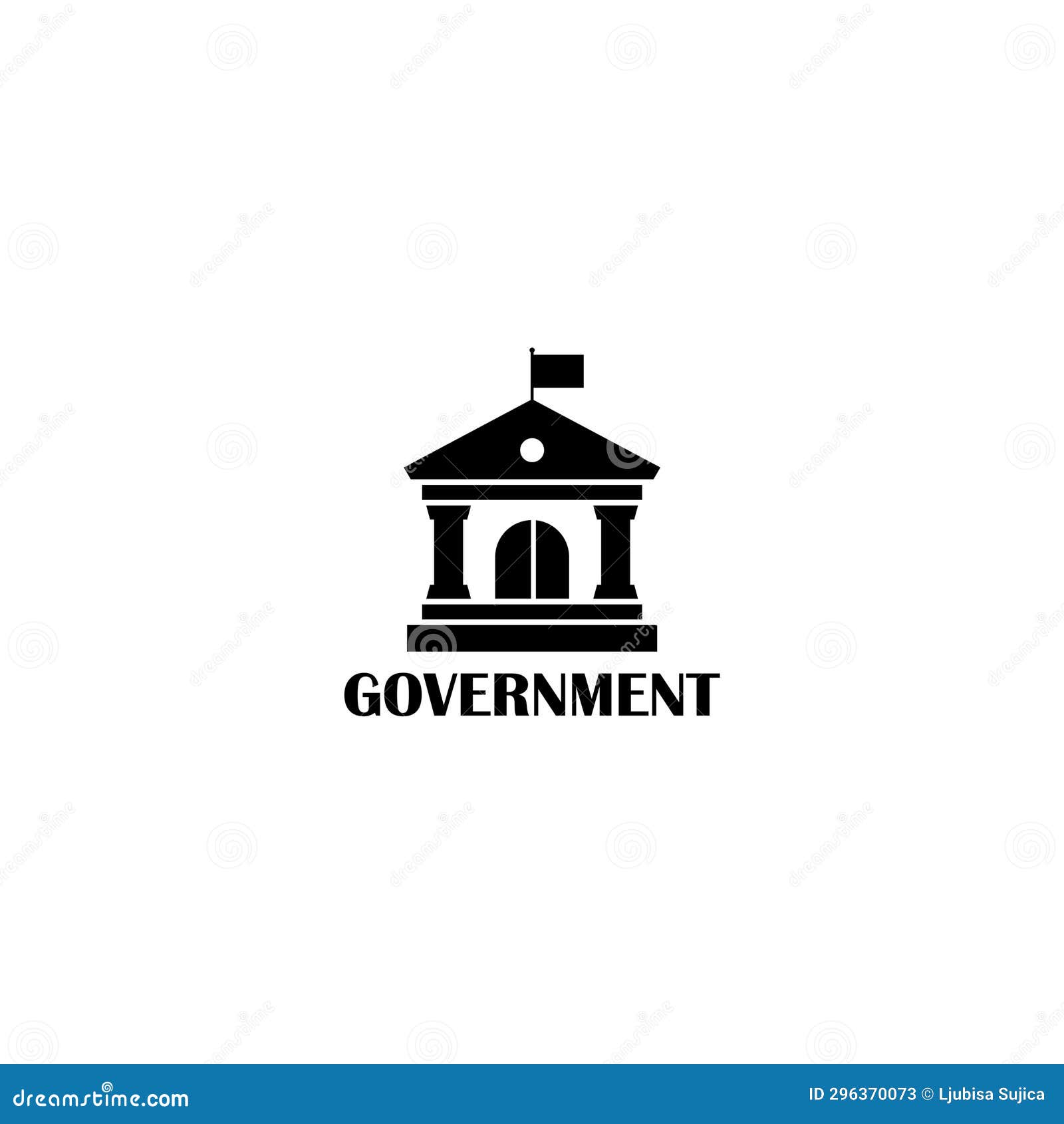 Government Building Icon for Logo Isolated on White Background Stock ...