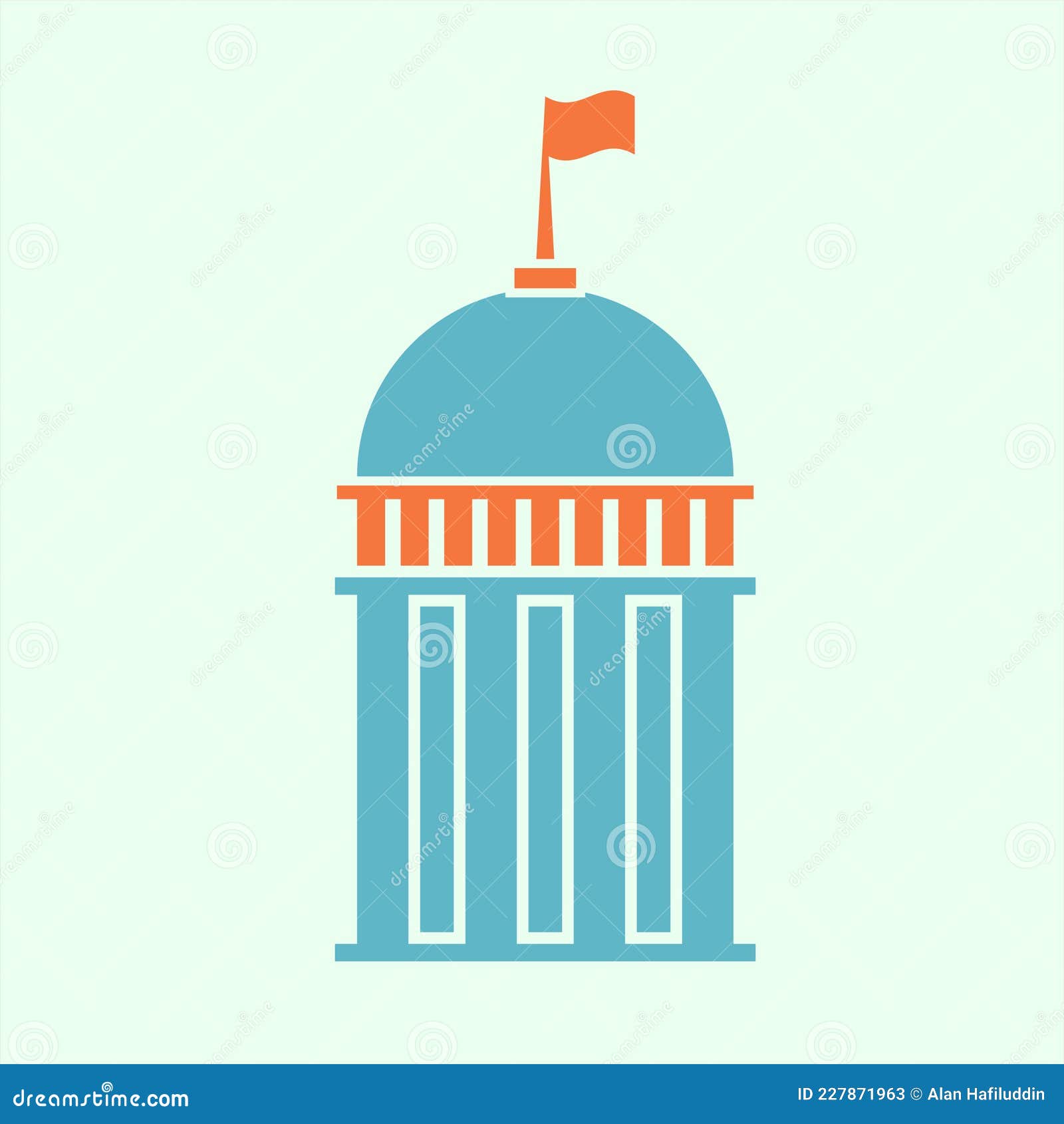 Government Building Icon Vector Ilustration Stock Vector - Illustration ...
