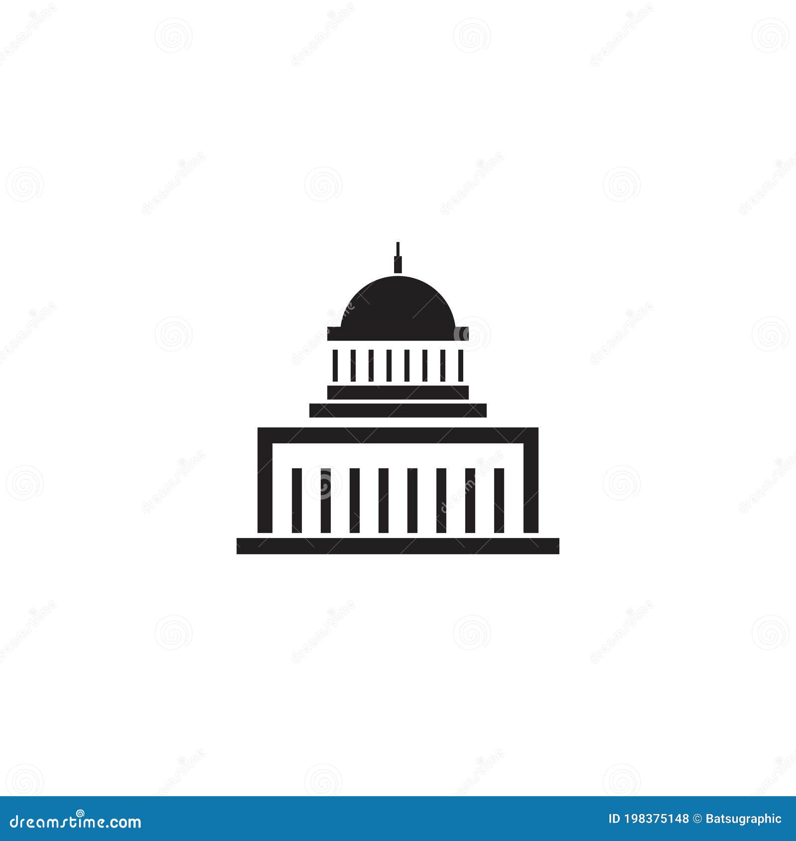 Government Building Vector Icon Design Template Stock Vector ...