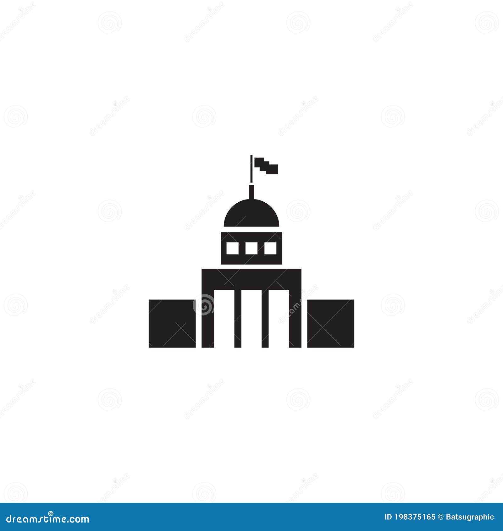 Government Building Vector Icon Design Template Stock Vector ...