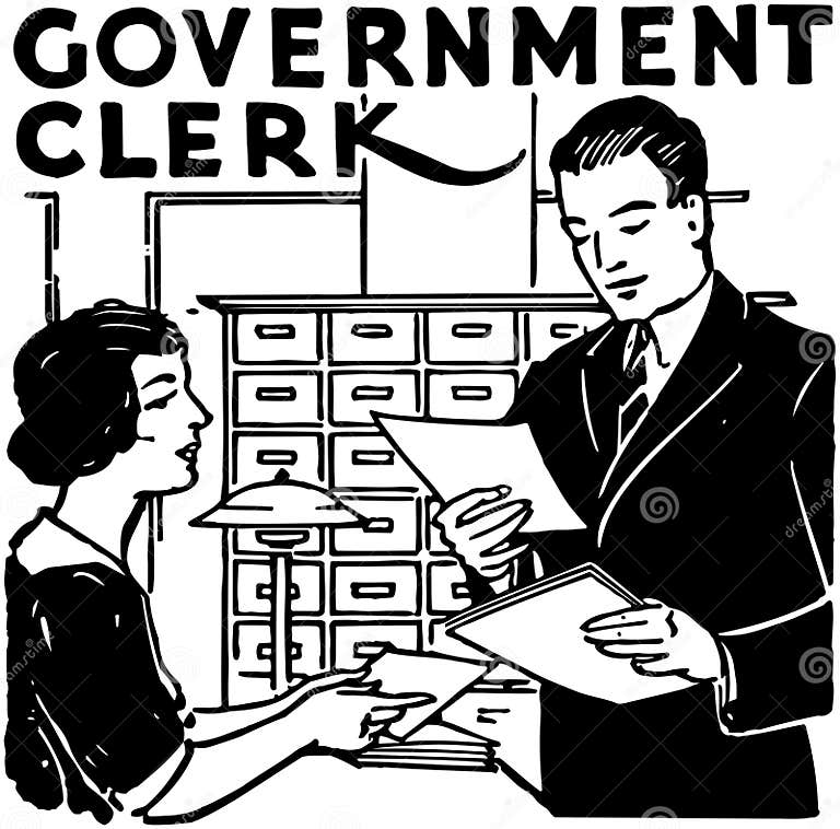 Government Clerk stock vector. Illustration of clipart - 42097280