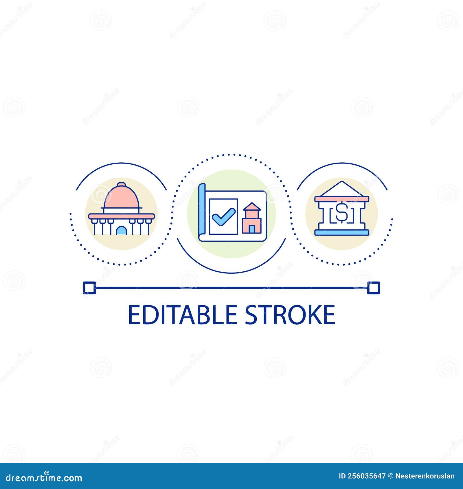 Government Construction Program Loop Concept Icon Stock Vector ...