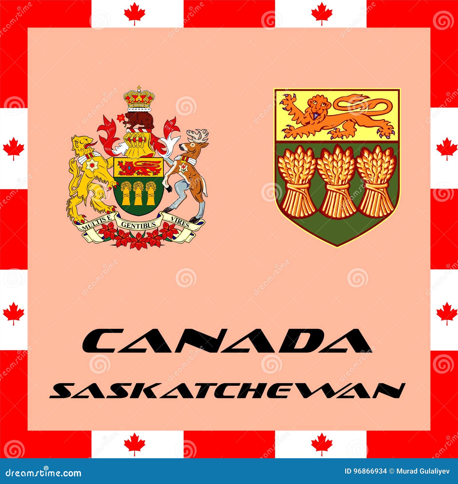 Government Elements of Canada - Saskatchewan Stock Illustration ...