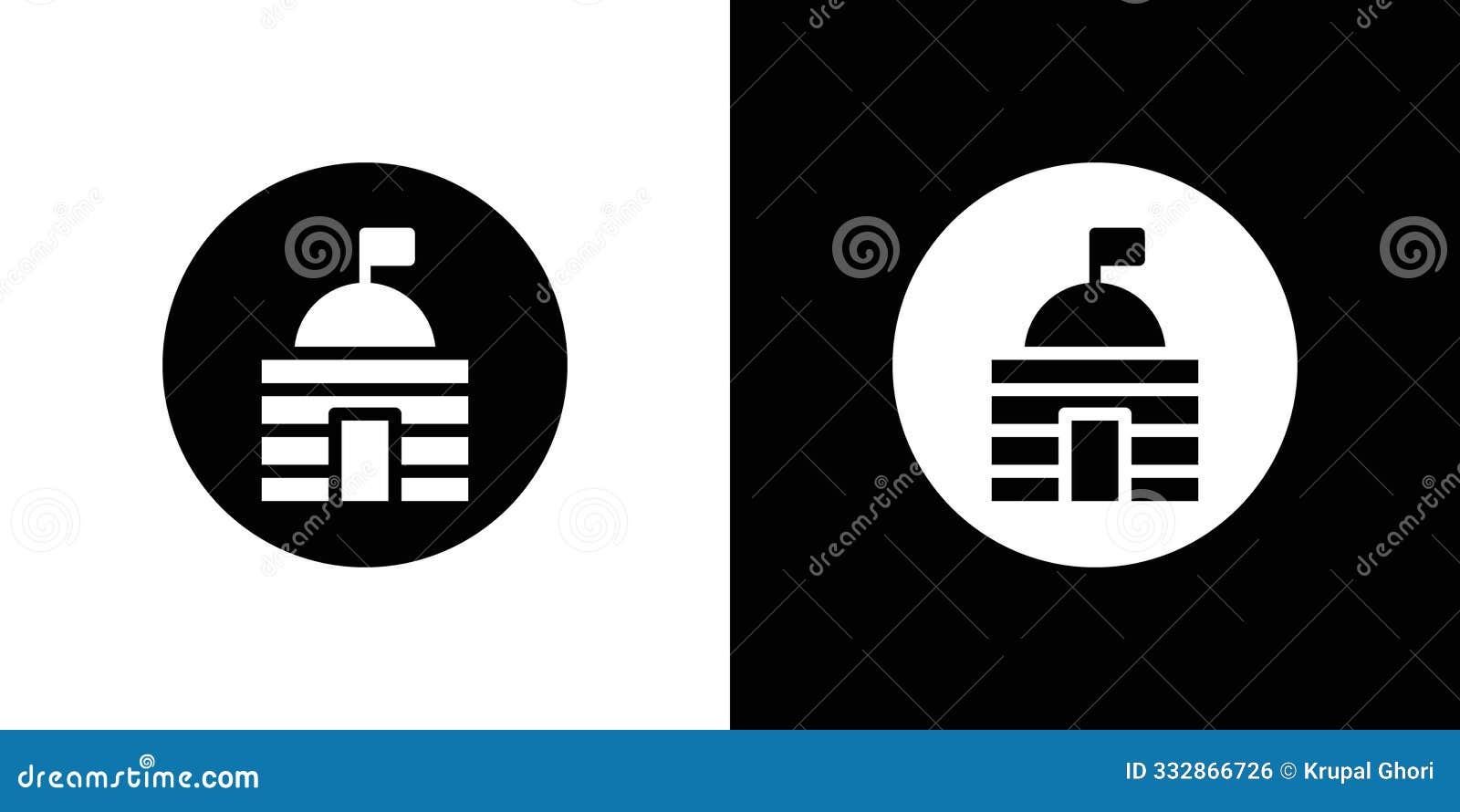 Government Icon Logo Set Vector Stock Vector - Illustration of ...