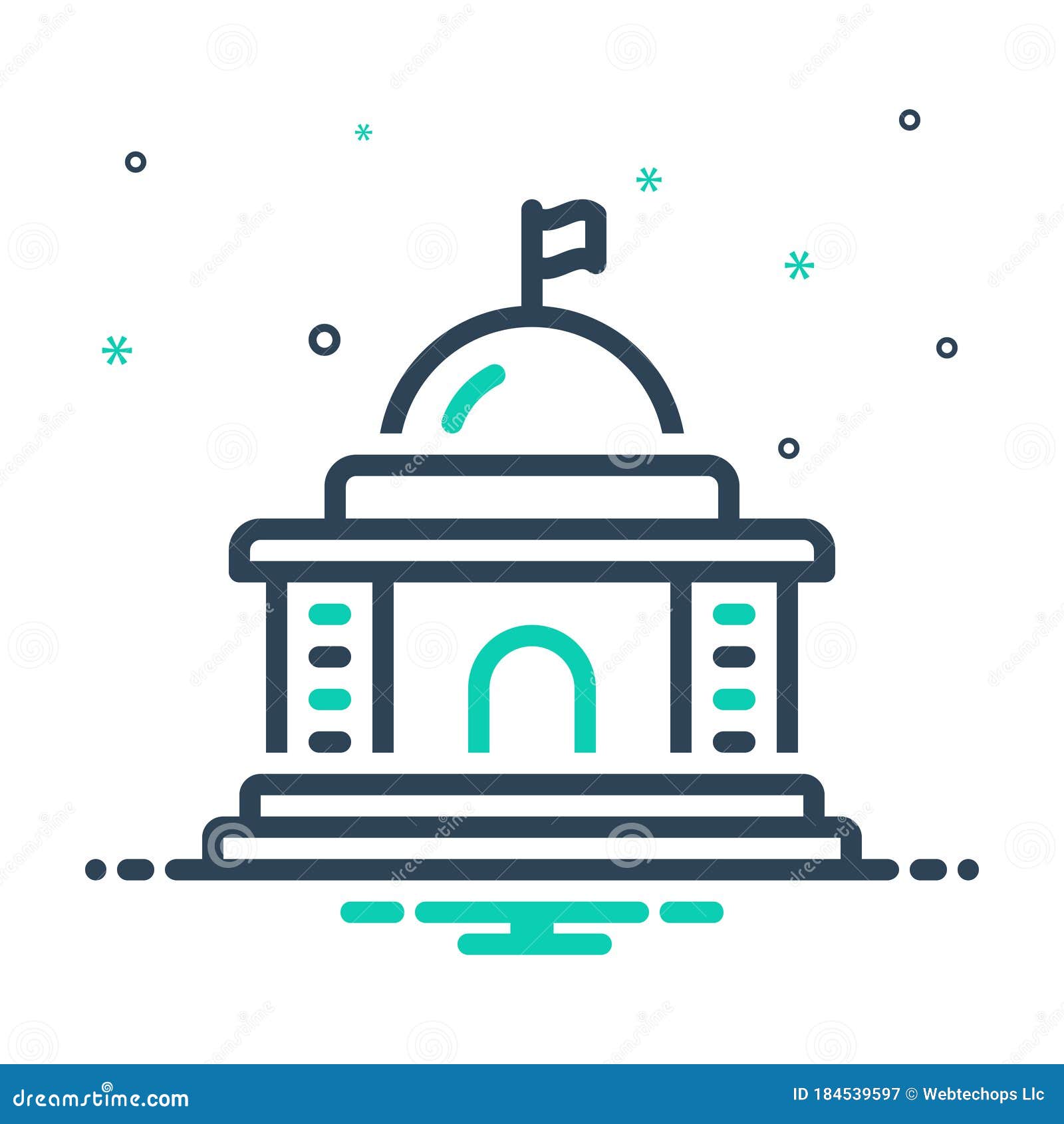 Mix Icon for Government, State and Polity Stock Vector - Illustration ...