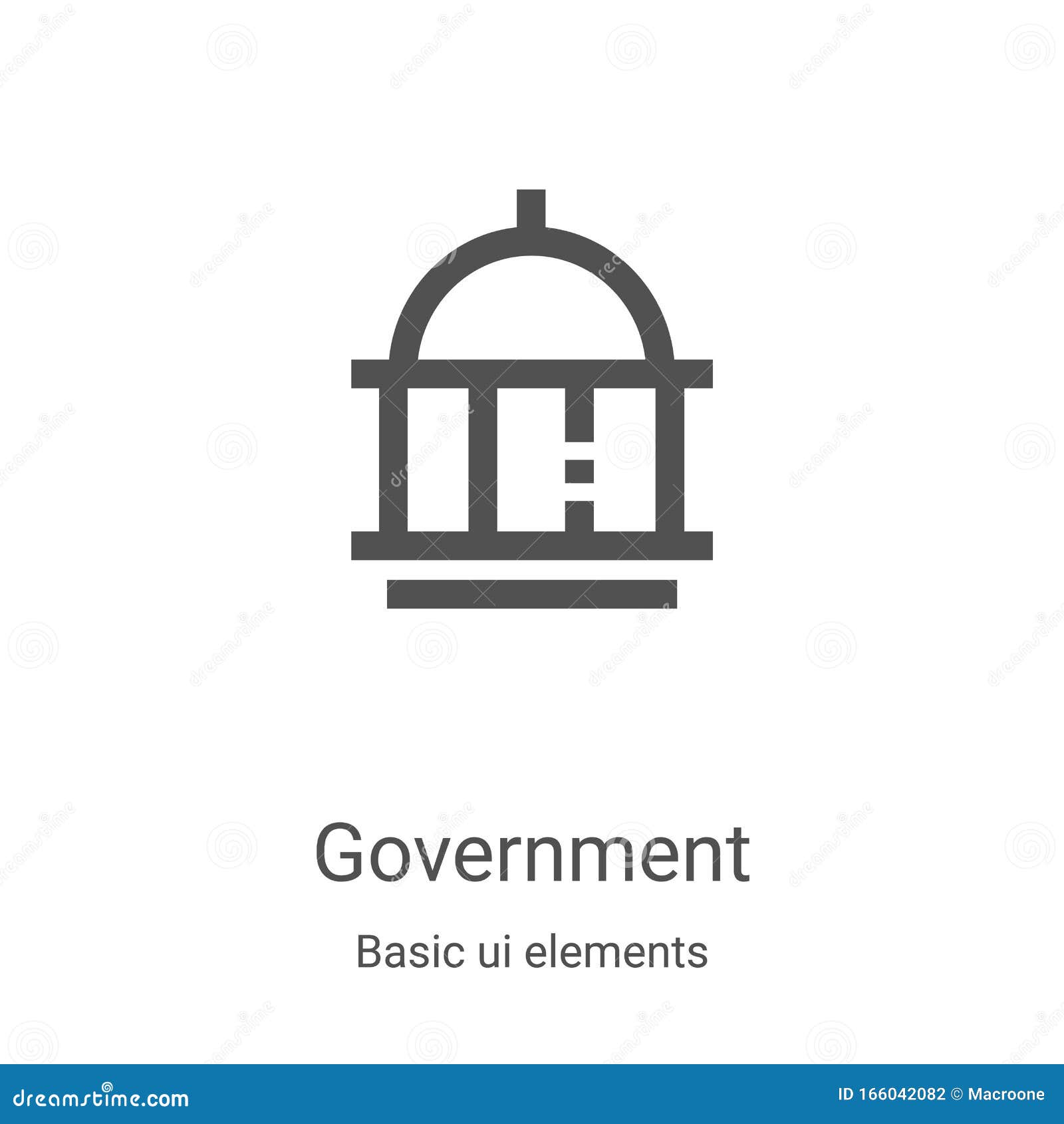Government Icon Vector from Basic Ui Elements Collection. Thin Line ...