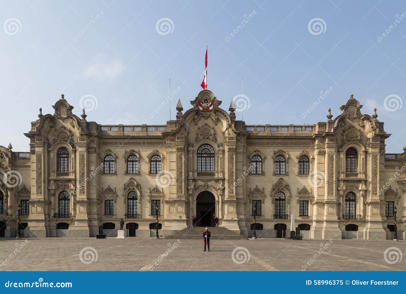 Government Palace Lima editorial image. Image of building - 58996375