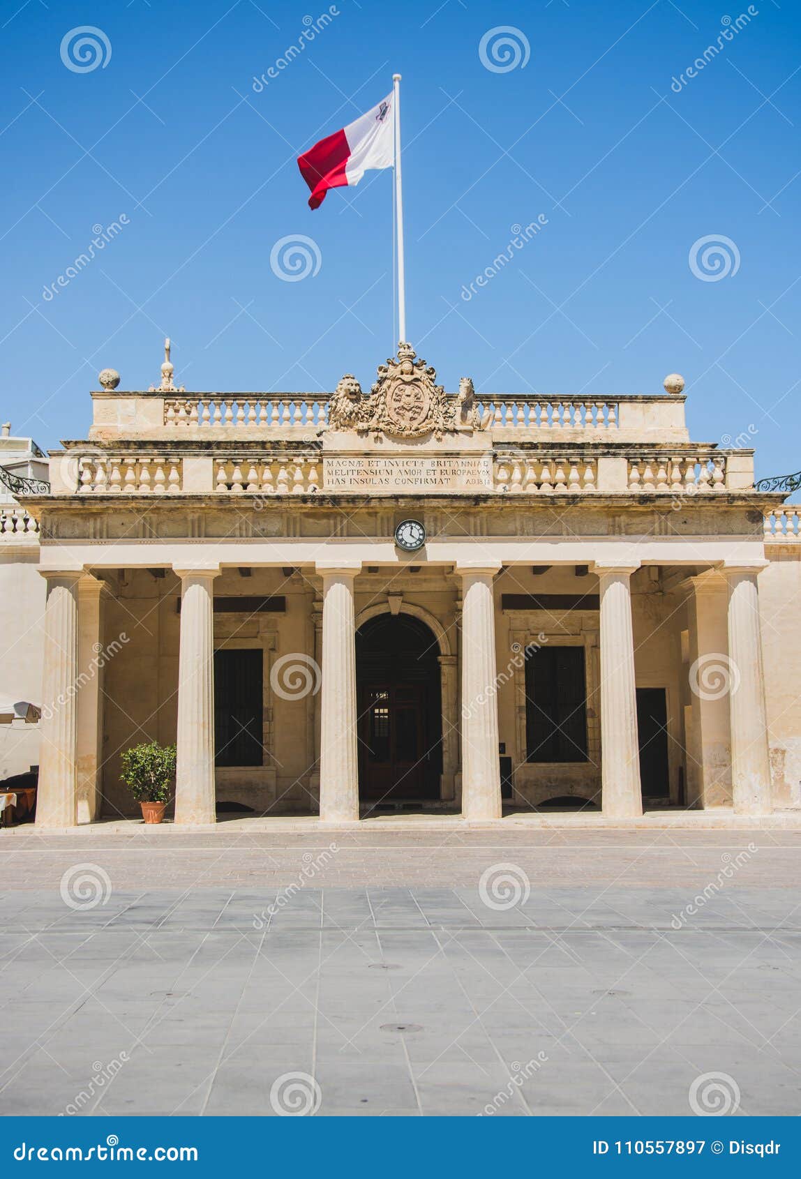 Government Palace at St George Square in Valletta Stock Image - Image ...