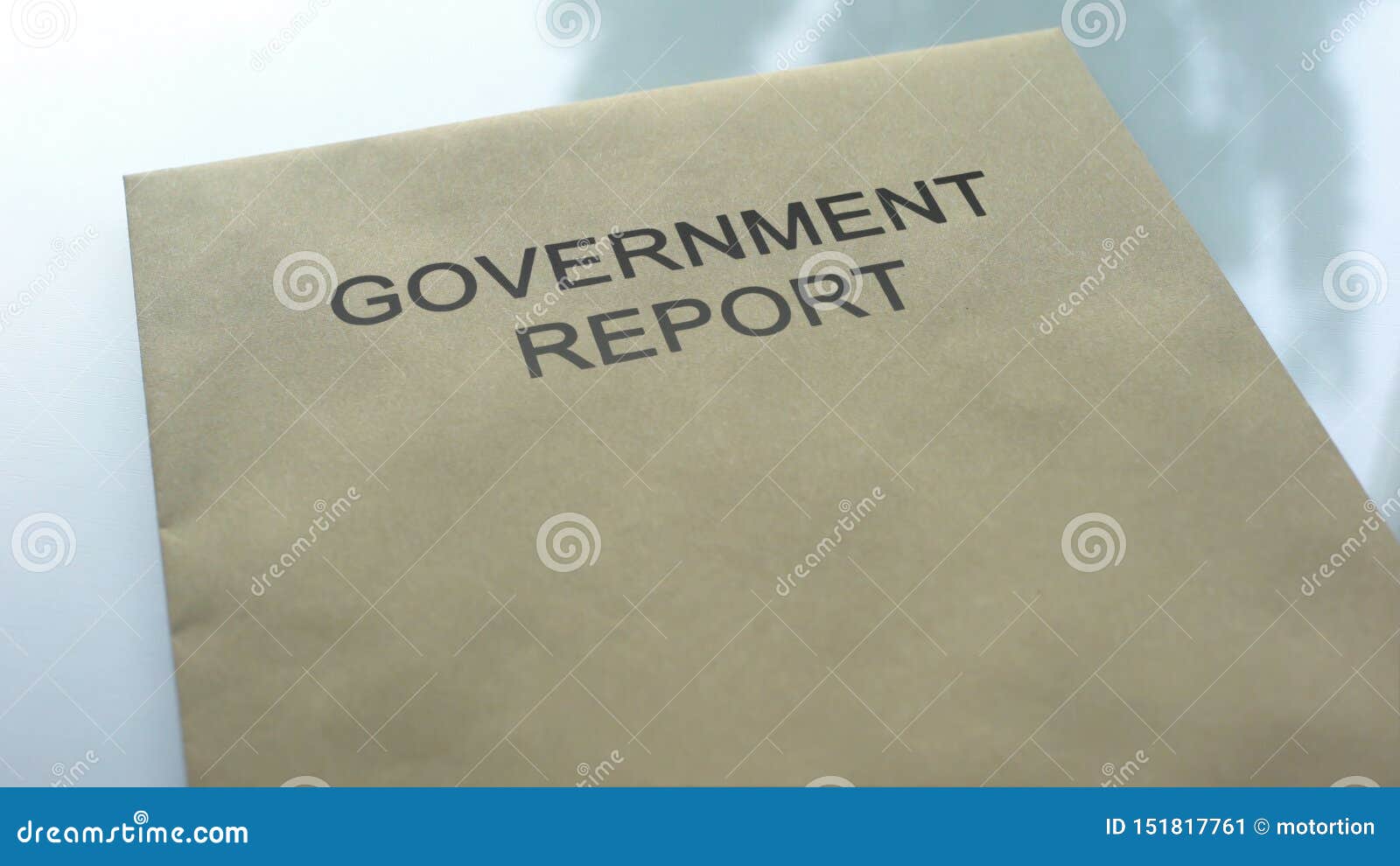 Government Report, Folder with Important Documents Lying on Table ...