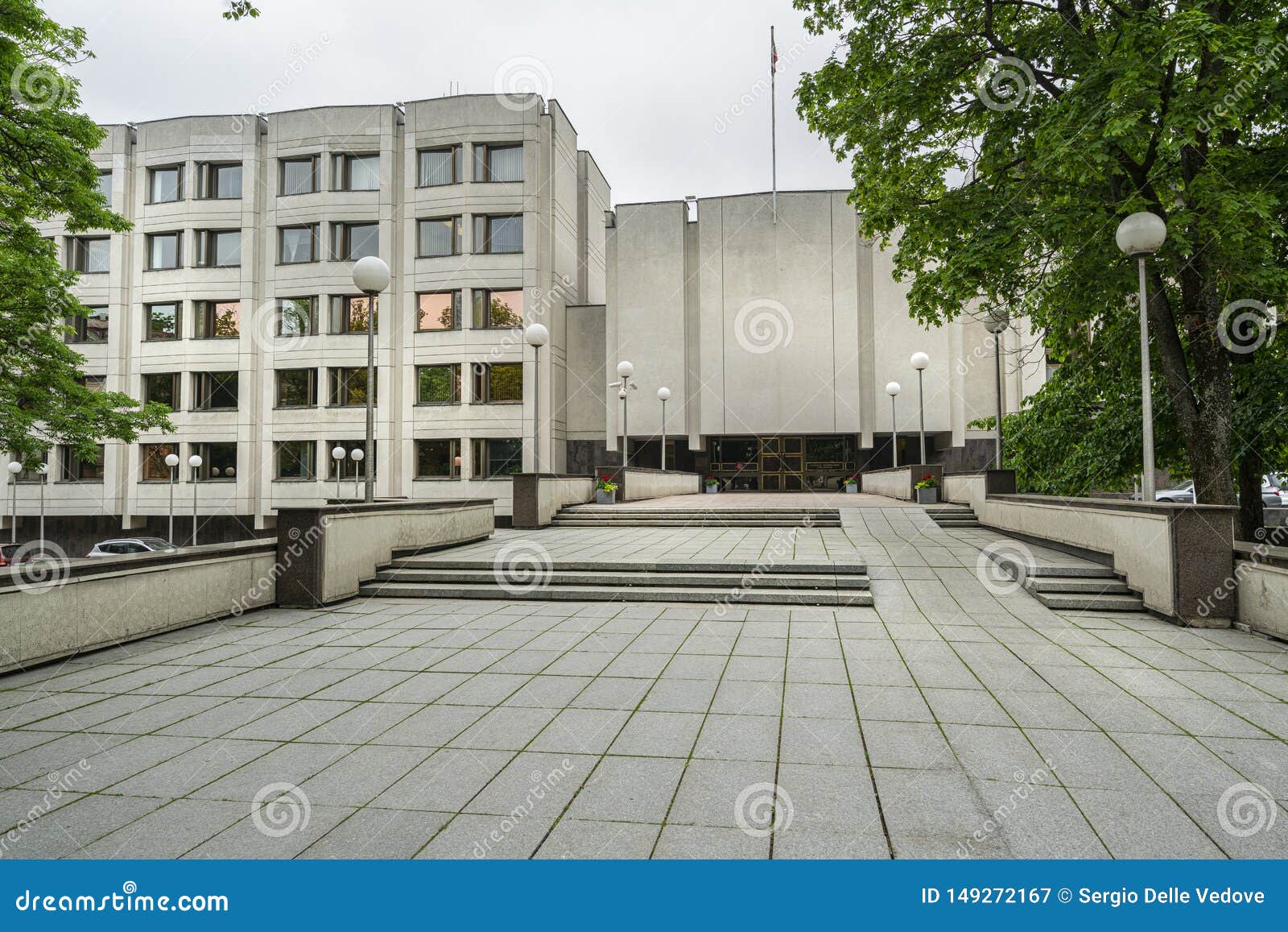 Government of the Republic of Lithuania in Vilnius Stock Image - Image ...