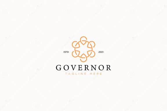Governor Sign Symbol Abstract Circle Monogram Logo Business Office ...