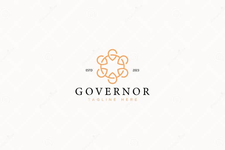Governor Sign Symbol Abstract Circle Monogram Logo Business Office ...