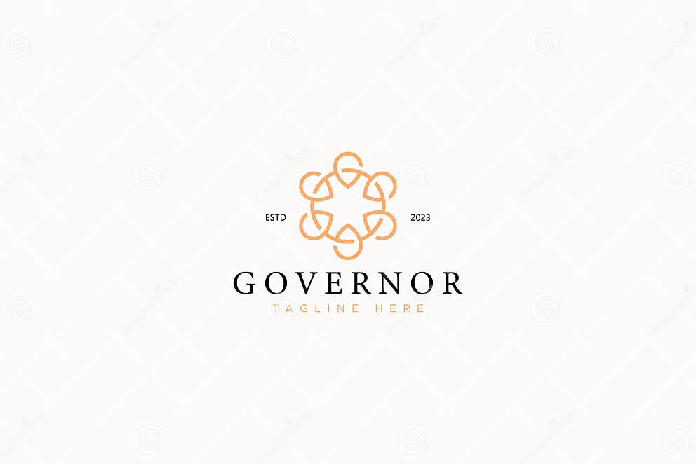 Governor Sign Symbol Abstract Circle Monogram Logo Business Office ...