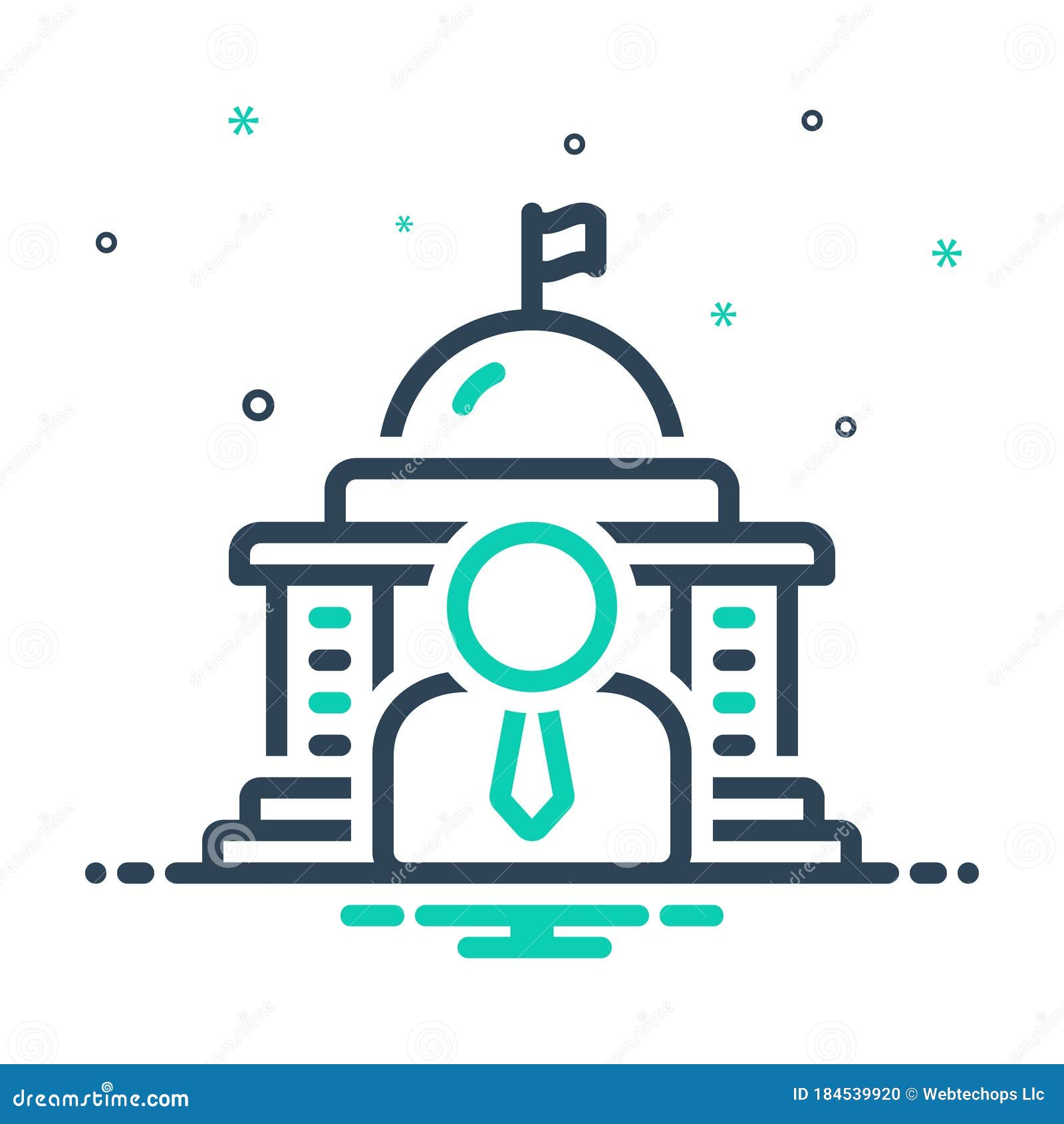 Mix Icon for Governor, People and Government Stock Vector ...