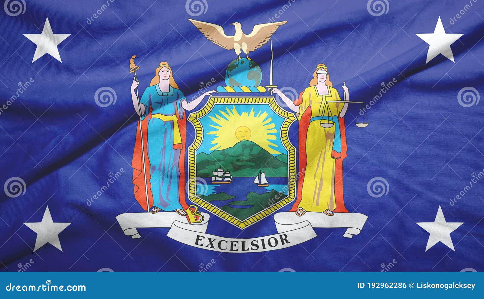 Governor of New York flag stock photo. Image of close - 192962286