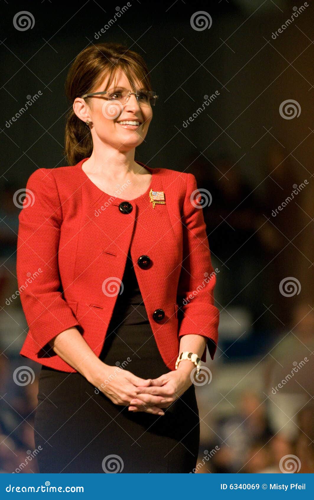 Governor Sarah Palin Vertical Smiling Editorial Stock Image - Image of ...