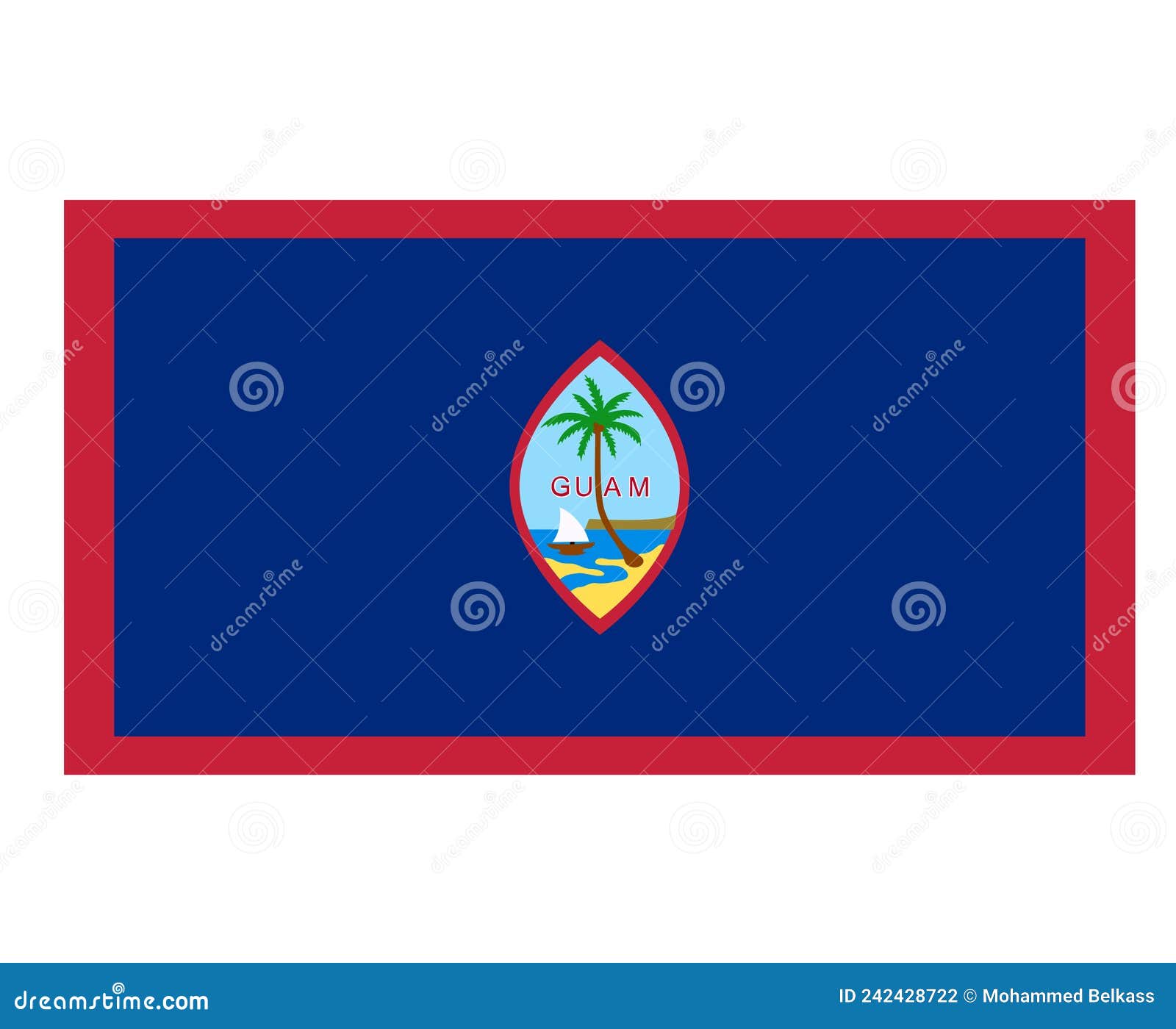 Guam Flag National Oceania Emblem Symbol Icon Vector Stock Vector ...